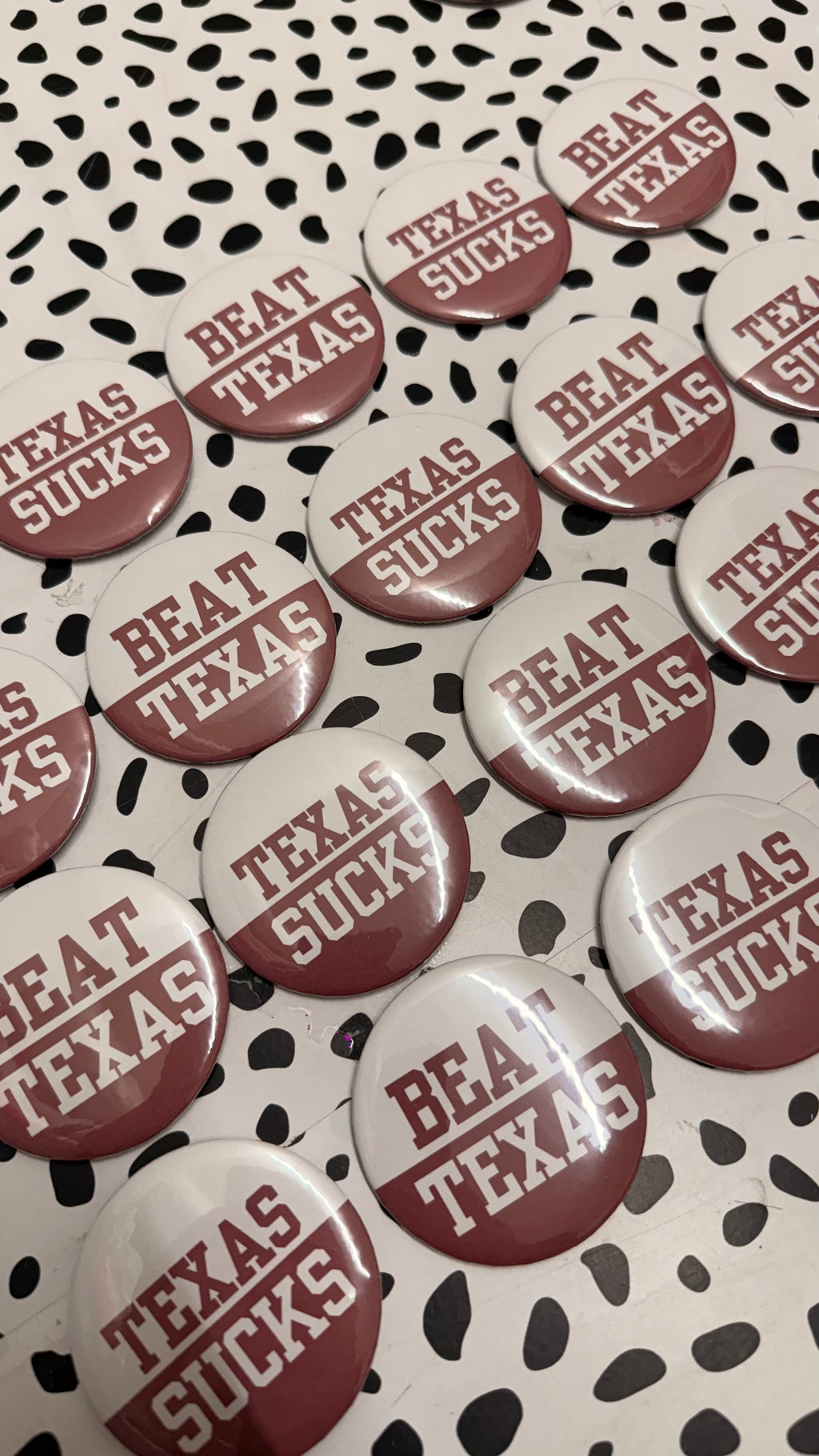 Beat Texas Button – STASH Apparel & Gifts