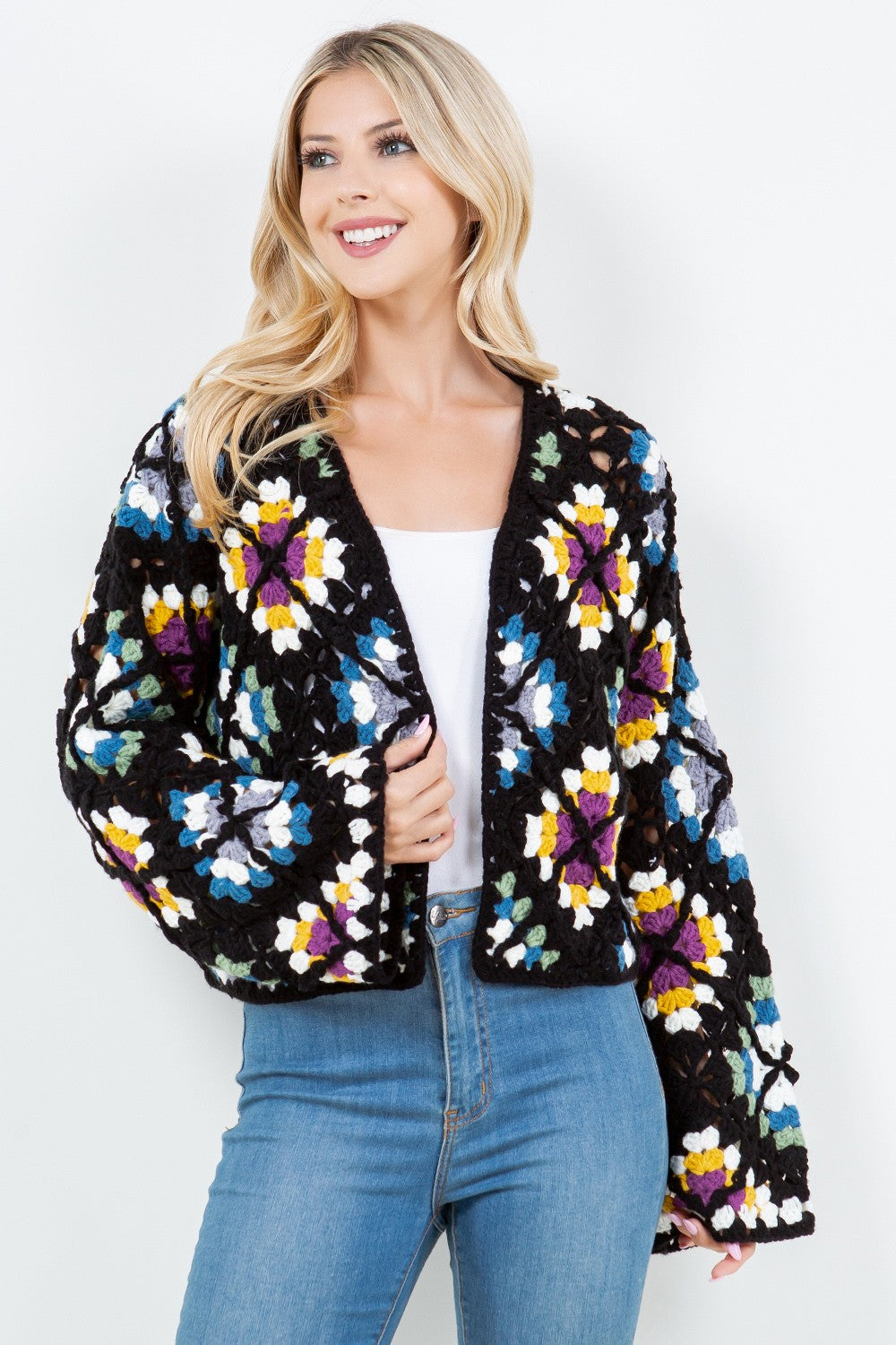 Knit Flower Power Cardigan – STASH Apparel & Gifts